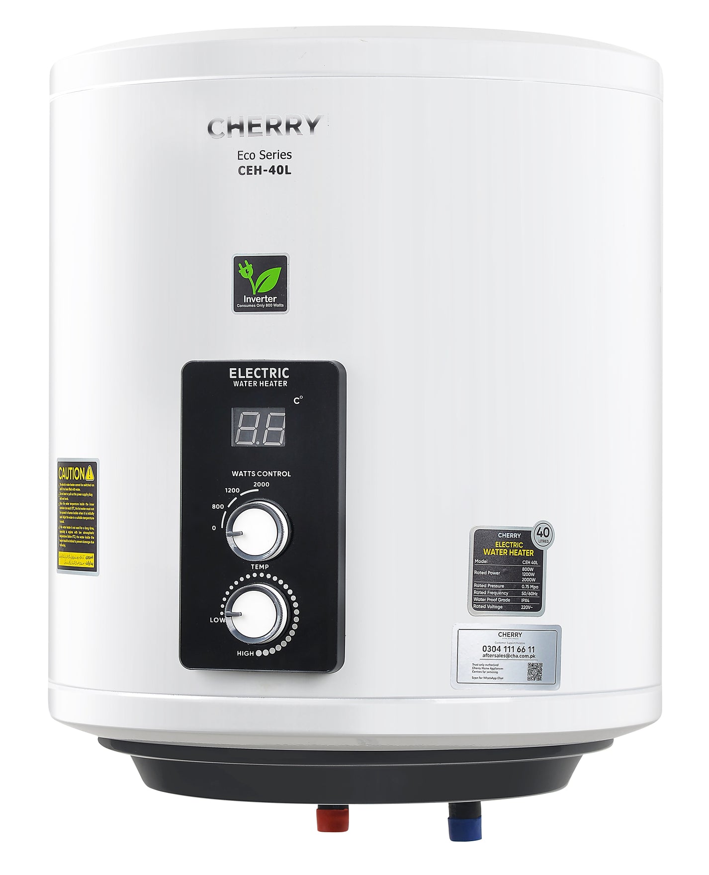 Cherry ECO Series CEH-40L Electric Water Heater | Digital Watt Control ...